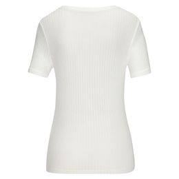 Lascana Damen T-Shirt "mit kurzer Knopfleiste", beige, Gr. 32, unifarben, Rippware, Obermaterial: 95% Viskose, 5% Elasthan, Shirts, aus weicher
