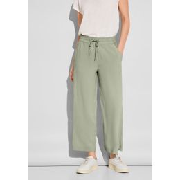 Street One Damen Culotte, gr&uuml;n, Gr. 32, unifarben, Stoff, 100% Viskose, Hosen, Elastikbund mit Tunnelzug