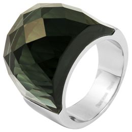 Adelia&acute;s ADELIA ́S Damen Fingerring "Damen Ring aus Edelstahl", 58, Edelstahl, gr&uuml;n, Edelstahl, Fingerringe