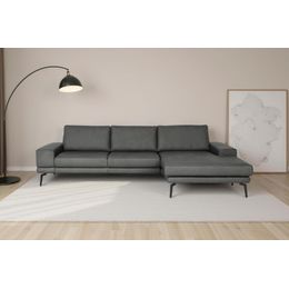 Ecksofa DIE PLANBAR "PN-EM20061; wahlweise frei im Raum stellbar", torro anthrazit, B:310cm H:86cm T:180cm, Sofas, Ecksofa, wahlweise mit echt bezogenem R&uuml;cken und Sitztiefenverstellung