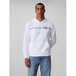Calvin Klein Herren Kapuzensweatshirt "400GSM TRRY SPRTSWR", wei&szlig;, Gr. XXL, unifarben, Sweatware, Obermaterial: 90% Baumwolle, 10% Polyester,