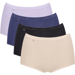 Sloggi Damen Maxislip "Basic+ Maxi", Gr. 52, blau, Single Jersey, Obermaterial: 95% Baumwolle, 5% Elasthan, Unterhosen, perfekter Sitz, besonders