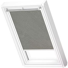 Verdunklungsrollo Velux "DKL 4575SWL", olivebeige gep., wei&szlig;, SK06, stufenlos positionierbar, Polyester, Rollos, Verdunklungsrollo, wei&szlig;e F&uuml;hrungsschienen & Griffleiste