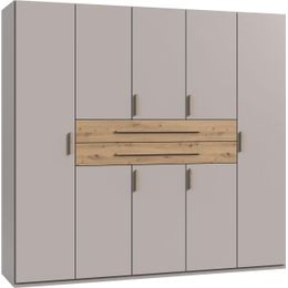Dreht&uuml;renschrank wimex "Digit, erh&auml;ltlich in den Breiten 180cm, 225cm oder 270cm", kaschmir, absetzung und griffe artisan eiche nachbildung, B:225cm H:208cm T:58cm, Holzwerkstoff, Schr&auml;nke, Dreht&uuml;renschrank, inkl. zwei Schubk&auml;sten