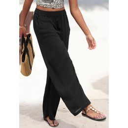 s.Oliver Palazzohose 'aus leichter Viskoseware' schwarz Gr. 34 f&uuml;r Damen. Figurumspielend. Nachhaltig.
