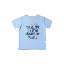 Liliput M&auml;dchen T-Shirt "Wonderful Places", blau, Gr. 74, bedruckt, 100% Baumwolle, Shirts, aus Bio-Baumwolle