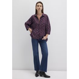 Mavi Damen Langarmbluse "LONG SLEEVE SHIRT"winetasting floral print, Gr. S, Jacquardmuster, 100% Viskose, Blusen, Print Bluse