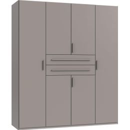Dreht&uuml;renschrank wimex "Digit, erh&auml;ltlich in den Breiten 180cm, 225cm oder 270cm", saharagrau, B:180cm H:208cm T:58cm, Holzwerkstoff, Schr&auml;nke, Dreht&uuml;renschrank, Kleiderschrank inkl. zwei Schubk&auml;sten in zentraler H&ouml;he