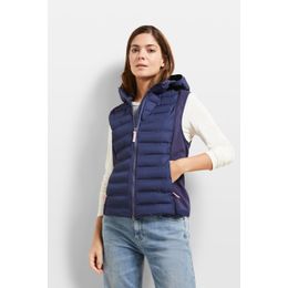 Bugatti Damen Steppweste, blau, Gr. 34, 100% Polyester, Westen, in Steppoptik
