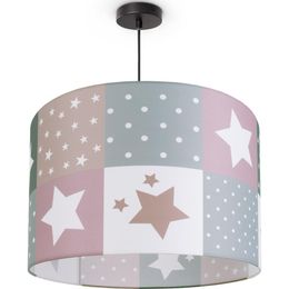 Paco Home Pendelleuchte "Cosmo 345", schwarz, 1, &Oslash; 45,5cm H: 27cm, Leuchten, Kinderlampe Deckenlampe LED Kinderzimmer Lampe Sternen Motiv E27, Pendelleuchte