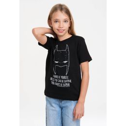 logoshirt M&auml;dchen T-Shirt "DC - Batman - Always Be Yourself", schwarz, Gr. 122, bedruckt, 100% Baumwolle, Shirts, mit coolem Batman-Print