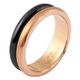 Adelia&acute;s ADELIA ́S Damen Fingerring "Damen Ring aus Edelstahl", 52, Edelstahl, rosa, Edelstahl, Fingerringe
