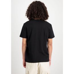 Herren Rundhalsshirt "Alpha PP T", schwarz, Gr. S, Alpha Industries, bedruckt, Single Jersey, Obermaterial: 100% Baumwolle, Shirts