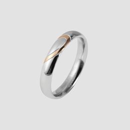 Adelia&acute;s ADELIA ́S Damen Fingerring "Damen Ring aus Edelstahl", 54, Edelstahlsilber, Edelstahl, Fingerringe