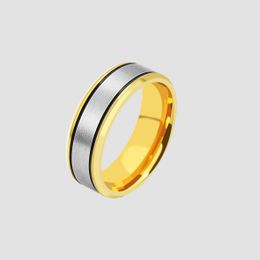 Adelia&acute;s ADELIA ́S Herren Fingerring "Herren Ring aus Edelstahl", 58, Edelstahlgold, Edelstahl, Fingerringe