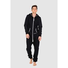 MONIZ Damen Jumpsuit, Gr. XS, schwarz-wei&szlig;, 80% Baumwolle, 20% Polyester, Overalls, mit kuscheligem Komfort