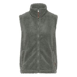 oxmo Damen Fleeceweste "Fleeceweste OXBerina", grau, Gr. S, Obermaterial: 100% Polyester PES., Westen