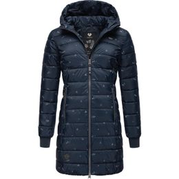 Ragwear Damen Steppjacke "Tiasa Long", blau, Gr. S, Oberstoff: 100% Nylon; Futter: 100% Polyester; Wattierung: 100% Polyester; &Auml;rmelfutter: 100%