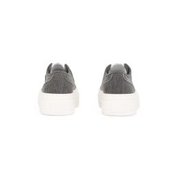 Tommy Jeans Damen Plateausneaker "TJW FOXING FLATFORM LC", Gr. 39, grau, Baumwolle, Schuhe, Freizeitschuh, Halbschuh, Schn&uuml;rschuh im Jeans-Look