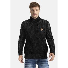 Cipo & Baxx CIPO & BAXX Herren Kapuzenpullover, schwarz, Gr. M, unifarben, Strick, Obermaterial: 100% Polyacryl, Pullover