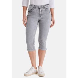 STOOKER WOMEN Damen 7/8-Jeans "LIMA Boyfriend Fit Capri", grau, Gr. 46, Twill, 82% Baumwolle, 17% Polyester, 1% Elasthan, Jeans, Boyfriend Fit Casual
