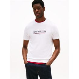 Tommy Hilfiger Herren T-Shirt "BRAND LOVE HILFIGER TEE", wei&szlig;, Gr. XL, Single Jersey, Obermaterial: 100% Baumwolle, Shirts