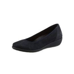 CLASSIC Damen Ballerina, Gr. 37, blau, Nubukleder, Schuhe