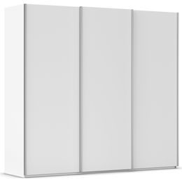 Kleiderschrank Rauch "Schwebet&uuml;renschrank Schrank Garderobe Ankleide Schlafzimmer TARO", alpinwei&szlig;, griffleisten alufarben, B:242cm H:223cm T:69cm, Holzwerkstoff, Schr&auml;nke, Kleiderschrank, 4 Breiten, optional Passepartout mit/ohne Beleuchtung MADE IN GERMANY