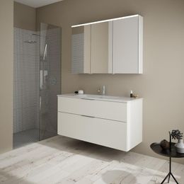 Burgbad Eqio Schrank mit Slim Keramik-Waschtisch, mit Spiegelschrank, SHCP122LF2009C0001G0146,