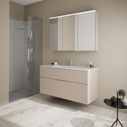 Burgbad Eqio Schrank mit Slim Keramik-Waschtisch, mit Spiegelschrank, SHCP122RF6583C0001G0146,