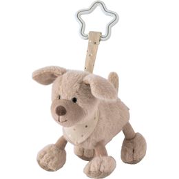 Greifspielzeug Sterntaler "Anh&auml;nger Hund Lucky", grau (graubeige), Greifspielzeug, KinderB:16cm H:16cm, Baumwolle, Polyester, B:16cm H:16cm