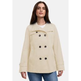Manisa Damen Cabanjacke, beige, Gr. 44, unifarben, Obermaterial: 50% Polyester, 41% Baumwolle, 9% Polyamid. Futter: 55% Polyester, 45% Viskose,