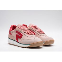 Replay Damen Keilsneaker, Gr. 37, rosa, Leder, Lederimitat, Textil, kontrastfarbene Details, Schuhe, Trend-Sneaker, Halbschuh, Schn&uuml;rschuh mit