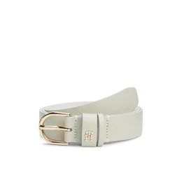 Tommy Hilfiger Damen Lederg&uuml;rtel "EFFORTLESS 2.5 MONO"soft cream, Gr. 70, unifarben, Web, Rindsleder, G&uuml;rtel, Gr&ouml;&szlig;enverstellbar durch Schnalle