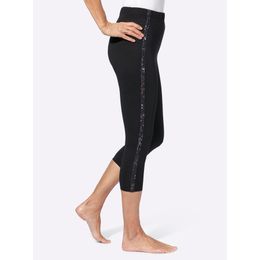 Damen Leggings, schwarz, Gr. 42, unifarben, 95% Polyester, 5% Elasthan, Hosen