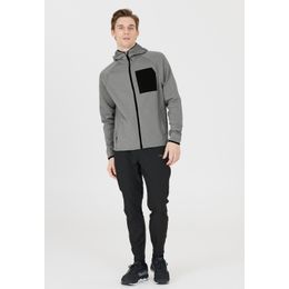 Endurance Herren Sweatjacke "Deerto", grau, Gr. M, unifarben, 100% Polyester, Sweatjacken, mit atmungsaktiver Funktion