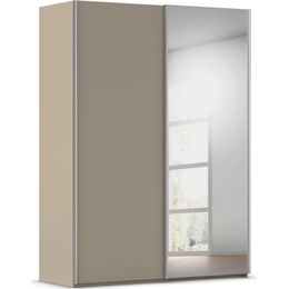 Kleiderschrank Rauch "Schwebet&uuml;renschrank Schrank Garderobe Ankleide Schlafzimmer TARO", fango, griffleisten alufarben, B:162cm H:223cm T:69cm, Holzwerkstoff, Schr&auml;nke, Kleiderschrank, 4 Breiten, optional Passepartout mit/ohne Beleuchtung MADE IN GERMANY