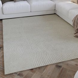 Wollteppich Wecon Home "Hamptons THIRTYSIX", beige (creme wei&szlig;), B:140cm H:15mm L:200cm, Schurwolle, Teppiche, L&auml;ufer, Schurwolle, Kurzflor, Wohnzimmer, Schlafzimmer, elegant, Retro