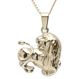OSTSEE-SCHMUCK Damen Kette und Anh&auml;nger Set "- Tierkreiszeichen L&ouml;we - Gold 333/000 -", 45, gold, Gelbgold 333, Schmuck_Sets