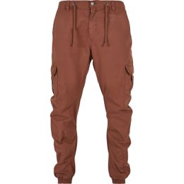 Cargohose Urban Classics "Urban Classics Herren Cargo Jogging Pants", Herren, Gr. M, US-Gr&ouml;&szlig;en, terracotta, 100% Baumwolle, unifarben, normal, Hosen Cargohose