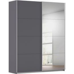 Schwebet&uuml;renschrank Rauch "Kleiderschrank Schrank Garderobe Schlafzimmerschrank CORTONA", graumetallic, B:181cm H:229cm T:62cm, Holzwerkstoff, Schr&auml;nke, Schwebet&uuml;renschrank, in 3 Ausstattungen BASIC/CLASSIC/PREMIUM (SOFT-CLOSE) MADE IN GERMANY, Topseller