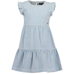 Blue Seven M&auml;dchen Sommerkleidmittelblau, Gr. 122, gestreift, Web, Obermaterial: 100% Baumwolle, Kleider