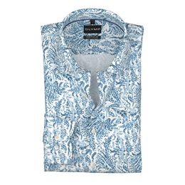 OLYMP Herren Langarmhemd "Big & Tall"bleu, Gr. 54, gemustert, Web, Obermaterial: 100% Baumwolle, Hemden, New Kentkragen, comfort fit