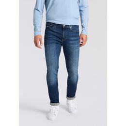 Tommy Jeans Herren Straight-Jeans "Ryan Regular Slim Straight", blau, Gr. 38, Denim/Jeans, Obermaterial: 92% Baumwolle, 6% Polyester, 2% Elasthan,