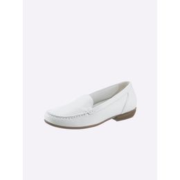 Waldl&auml;ufer WALDL&Auml;UFER Damen Slipper, Gr. 6,5, wei&szlig;, Glattleder, Basic, Schuhe