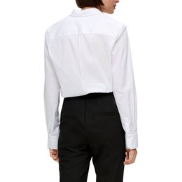Damen Klassische Bluse, wei&szlig;, Gr. 46, s.Oliver BLACK LABEL, unifarben, Obermaterial: 65% Baumwolle, 32% Polyamid, 3% Elasthan, Blusen, mit verdeckter