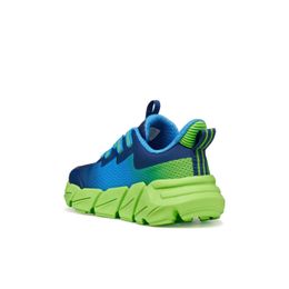 Geox M&auml;dchen Sneaker "J FLEXYPER FAST BOY", Gr. 37hellblau, lime, Lederimitat, Textil, Mesh, kontrastfarbene Details, Schuhe, Slipper mit auff&auml;lliger