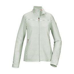 Killtec Damen Strickjacke "KOS 50 WMN FLX JCKT", gr&uuml;n, Gr. 38, Obermaterial: 95% Polyester, 5% Elasthan, Strickjacken, Streifendesign, elastisch,