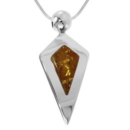 OSTSEE-SCHMUCK Damen Kette mit Anh&auml;nger "- Erka - Silber 925/000 - Bernstein", 60, Silber 925 (Sterlingsilber), silber, Silber 925 (Sterlingsilber),