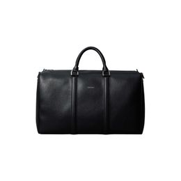 Weekender Calvin Klein "RAISED DUFFLE", Gr. B/H/T: 45,5cm x 27,5cm x 21cm, schwarz, Lederimitat, Taschen Weekender, Unisex Reisetasche, Urlaubstasche mit Logoschriftzug